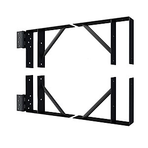 JUBEST Heavy Duty Gate Corner Brace Bracket, Anti Sag Gate Kit Adjustable Gate Hardware for Wooden Fence, Driveway, Corral Gates, Wood Windows(Door Not Include)