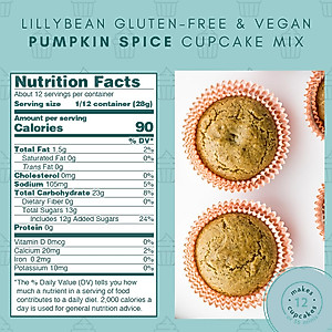 LillyBean by PastryBase Pumpkin Spice Cupcake Mix, 340 GR