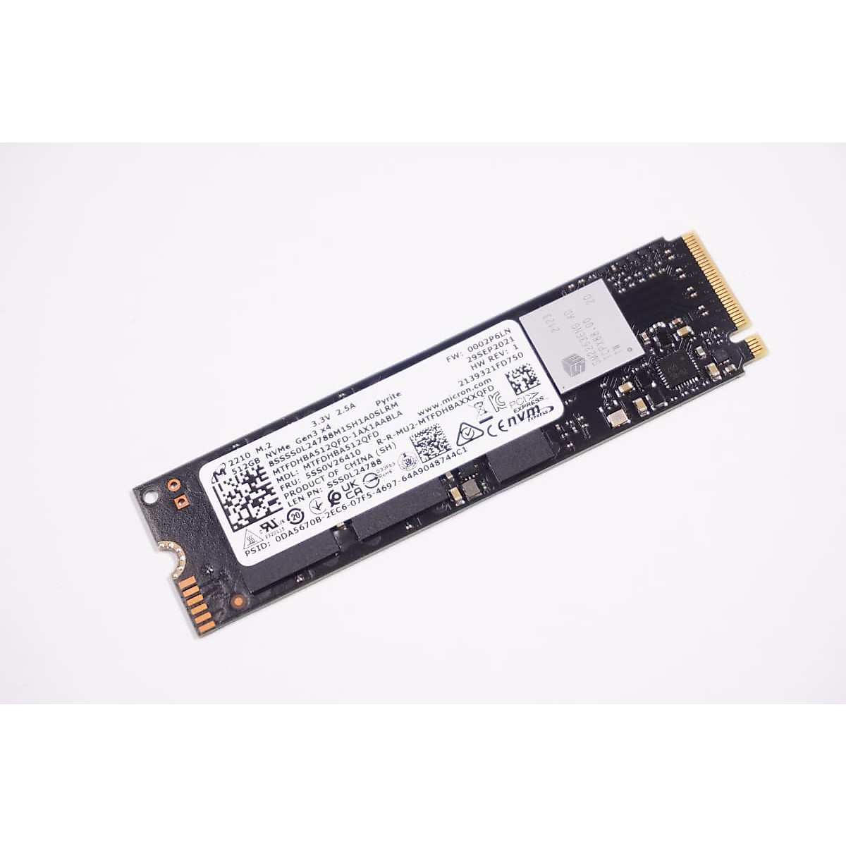 FMB-I Compatible with SDBPNTY-512G-1101 Replacement for 512GB PCIe NVMe Gen3 x4 M.2 2280 SSD Drive 81Y6003YUS