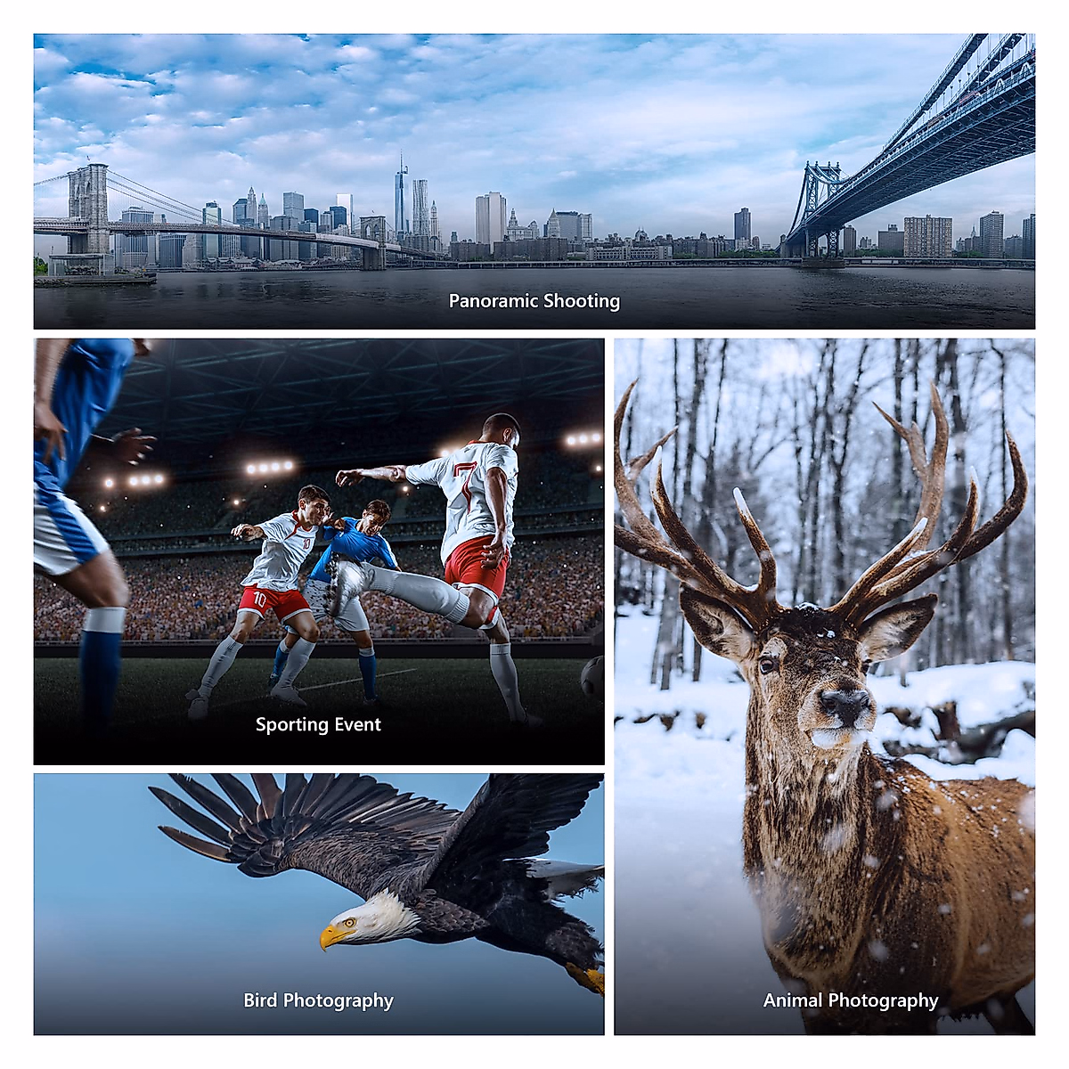 Neewer GM100 Professional Heavy Duty Carbon Fiber Gimbal Tripod Head with 1/4” Quick Release Plate, Bearing Structure Supports Smoother 360 Degree Panoramic Shooting for DSLR Camera Up to 30lbs/13.6kg