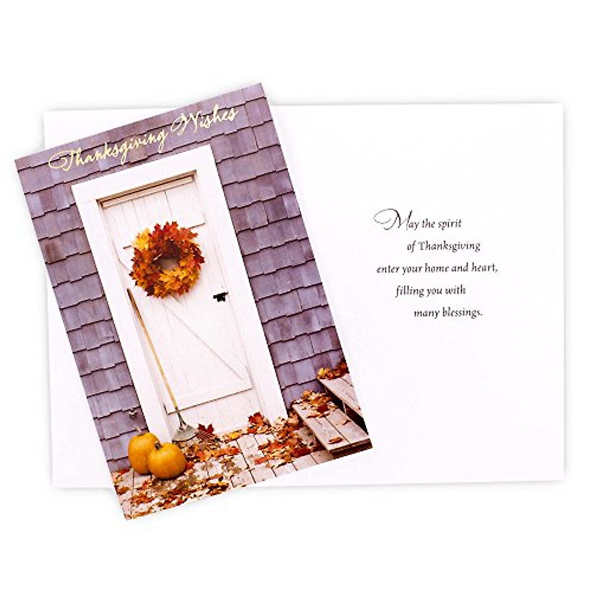 Hallmark Thanksgiving Cards Assortment, Fall Icons (6 Cards with Envelopes)