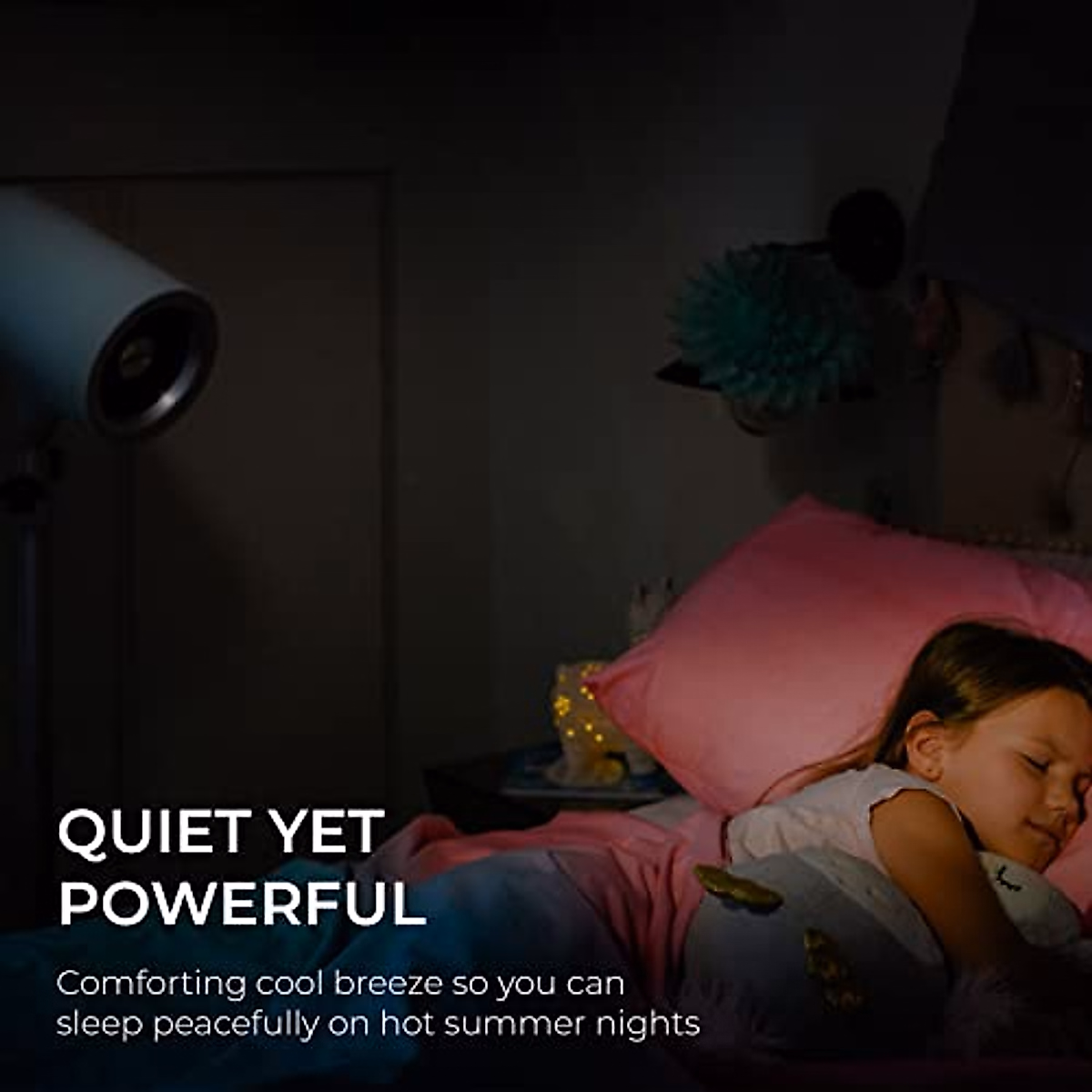 Everdure 49.4 Inch Indoor/Outdoor Pedestal Fan, 6 Speed Settings, Targeted Airflow Control, Oscillating Fan, Remote Control Included, Perfect Cooling Fan for Bedroom, Living Room, Home Office, Black