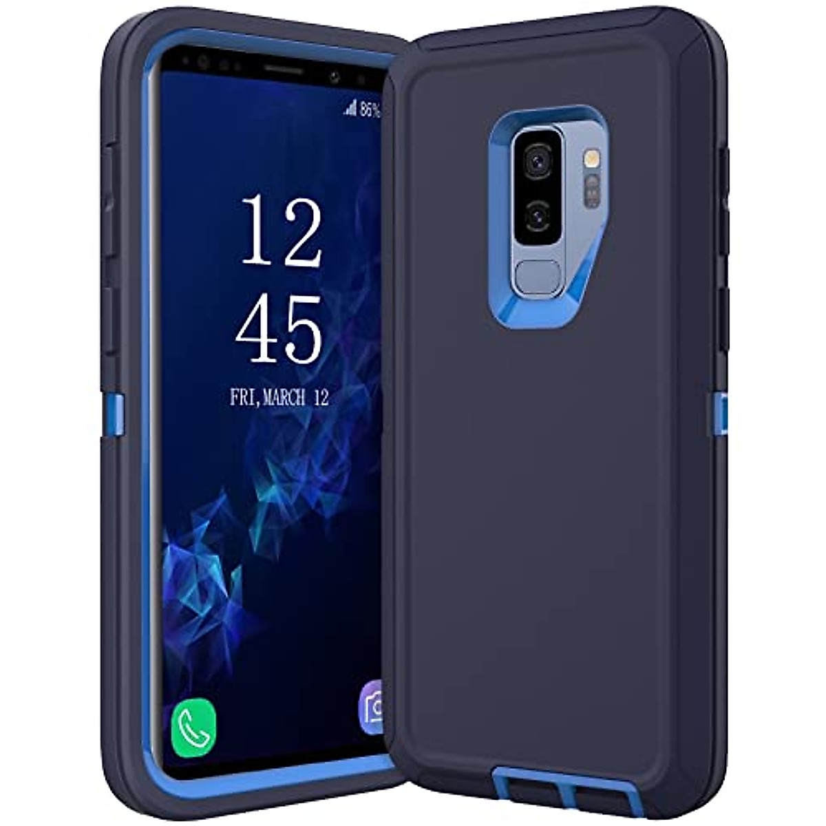 Guirble for Samsung Galaxy S9 Plus Case,Shockproof Dropproof for Samsung S9 Plus Case,Heavy Duty Protective Galaxy S9 Plus Csae,S9 Plus Case 6.2 Inch(Dark Blue)