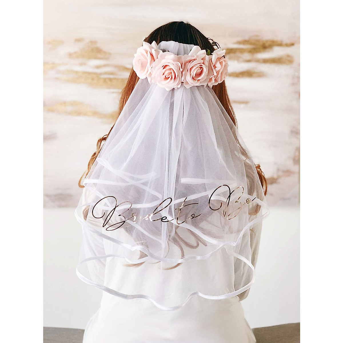 ModParty Bride to Be Veil Women’s Tulle Short Bachelorette Party Wedding Veil With Comb