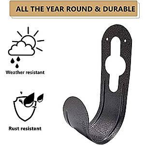 Eastrans Garden Hose Holder Wall Mounted Hold 100ft 3/4’’ Hose, Durable and Heavy Duty Rust-Free Hook Hanger for Water Hose, Keep Your Backyard Neat and Clean