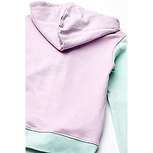 L.O.L. Surprise! girls The Theater Club Unicorn Big Face Zip-up Hoodie Hooded Sweatshirt, Lilac/Mint, 8 10 US