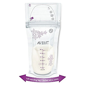 Philips AVENT Breast Milk Storage Bags, 6 Ounce, 25 Count