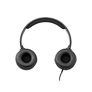 Monoprice 113191 Hi-Fi Lightweight On-Ear Headphones with in-Line Play/Pause Controls and Built-in Microphone, Clear