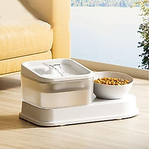 Pet Water Fountain, Multi-Functional Automatic cat Drinking, with LED Light Water Fountain Large Capacity Wireless Cat Water Fountain for Cat and Dog