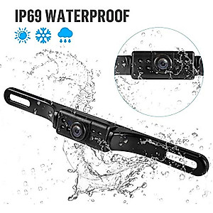 Truck Backup Camera,4 PIN cab cam Rearview/Front View Camera Mirror Image Parking Line Switch ON/Off for Travel Trailer/Pickup/Van/Fifth Wheel/RV Camper Angle