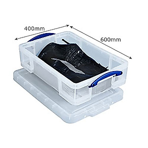 Really Useful Plastic Storage Box 24.5 Litre Clear