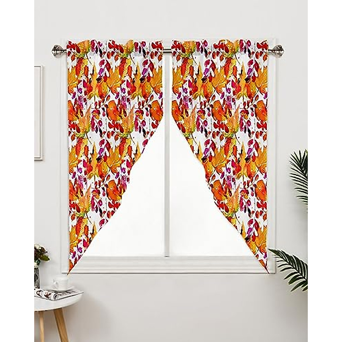 CyCoShower Window Topper Curtains,Christmas Gold Snowflakes Green Red White Stripes Winter Window Swag Valances Rod Pocket Short Kitchen Curtain Valance for Bedroom Living Room Cafe 36"x63"-2pcs