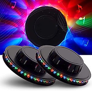 BestLuz Sound Activated Party Lights x2 Pack, USB Powered DJ Disco Lights for Parties, Birthday Party Decorations, Halloween Party Supplies, RGB Lights Sync with Music, Wall Mount Installation.