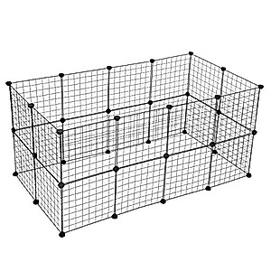 ZENY Pet playpen, Small Animal Cage, DIY 36 Panels Metal Wire Fence with Ramp for Guinea Pigs, Ferret, Rabbits, Pet Rat, Puppies, Indoor Use