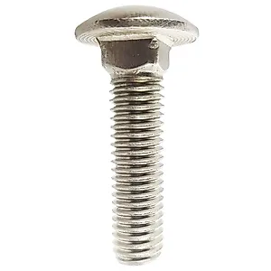 Small Parts FSC102CBSS Round Square-Neck Carriage Bolt, 18-8 Stainless Steel, Hex, 10"-24" Thread Size, 2" Long (Pack of 25)