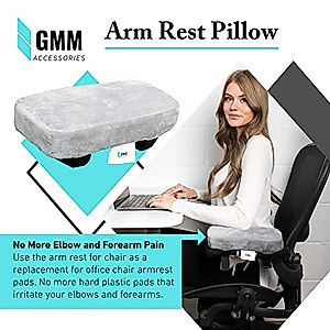 Non-Slip Desk Chair Arm Pads- Ergonomic Office Chair Arm Pads - Comfy Chair Arm Cushions - Arm Rest Pillow Used as Office Chair Arm Replacement - Office Chair Arm Cushion - Computer Chair Arm Covers