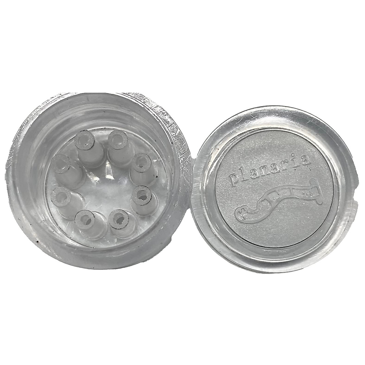 Planaria Trap Leech & Flatworm Trap/Catcher for Shrimp Tank or Aquarium by Awesome Aquatic (Combo 1 ea Glass 3 / Plastic 8 Hole)