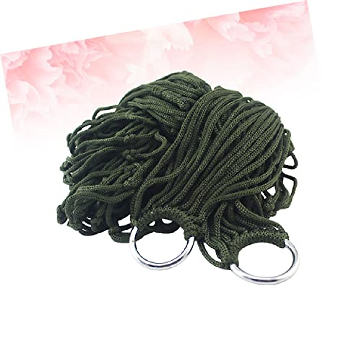 CLISPEED Hammock Swing Mesh Garden Hammock Camping Picnic Dark Swing Amy Hammocks Bed Travel Hanging Rope Net for Green Hunting Sleeping Outdoor Comfortable Leisure Indoor Nylon Beds Hiking Amacas