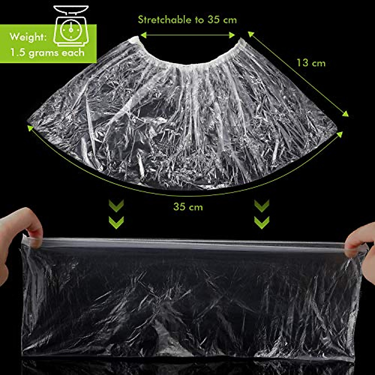 Disposable Boot and Shoe Covers for Floor, Carpet, Shoe Protectors, Durable Non-Slip (Clear,400)