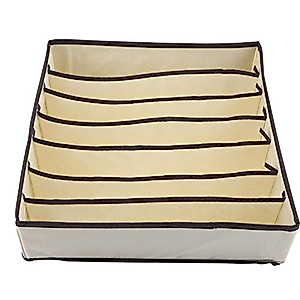 Aramox Storage Box, Portable Foldable Durable Divider Storage Box Case Container for Bra Underwear Sock (7 Grids)