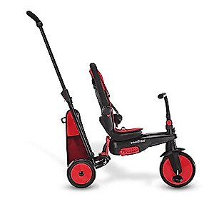 Smartrike - STR3 Multiple Steps 6 in 1 Foldable Child Tricycle with Certification Stroller for 1,2,3 Years, 5021533, Red