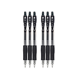PILOT G2 Premium Refillable & Retractable Rolling Ball Gel Pens, Extra Fine Point, Black Ink, 6 pack