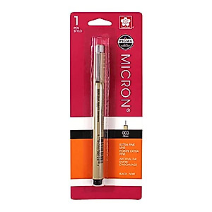 Sakura Pigma 50045 Micron Blister Card Ink Pen Set, Black, 003 Black 1CT
