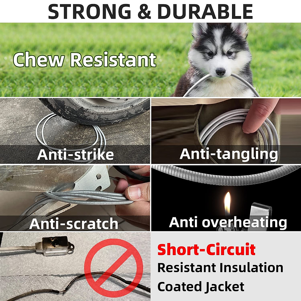 METZONIC Cable [2 Pack, 6.6 Feet] USB Cable with Insulation Coated Jacket, Strong & Fast Charge Data Transfer