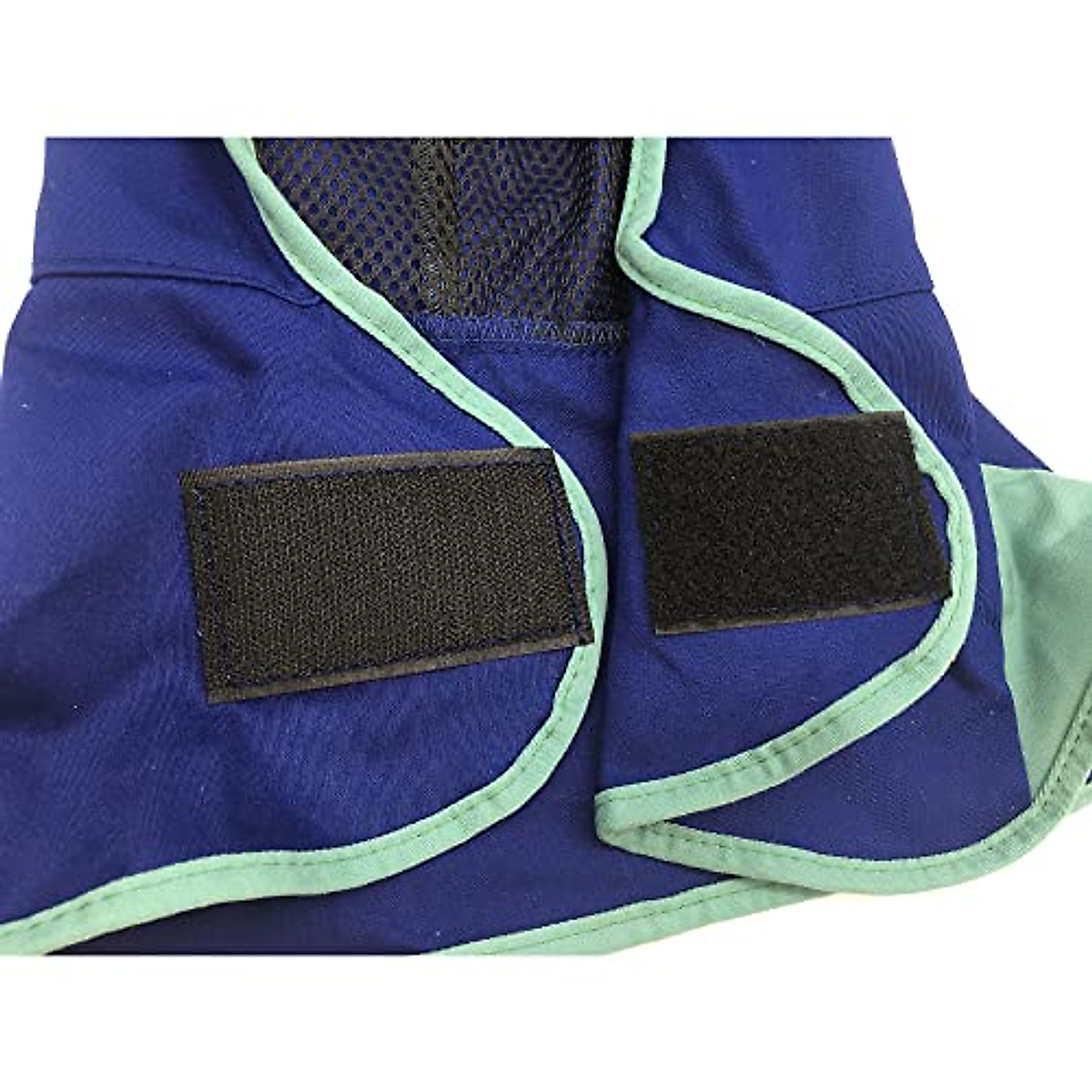 Fox Alloy Blue Canvas Protective Welding Hood Cap with Neck Shoulder Drape Torching Hood Welder Hat Mask for Men & Women