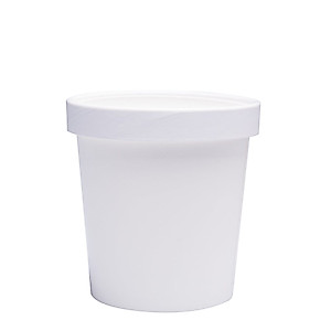 Belinlen 40 Count (16 oz) One - Pint Frozen Dessert Containers with Lids Ice Cream Cups with Lids