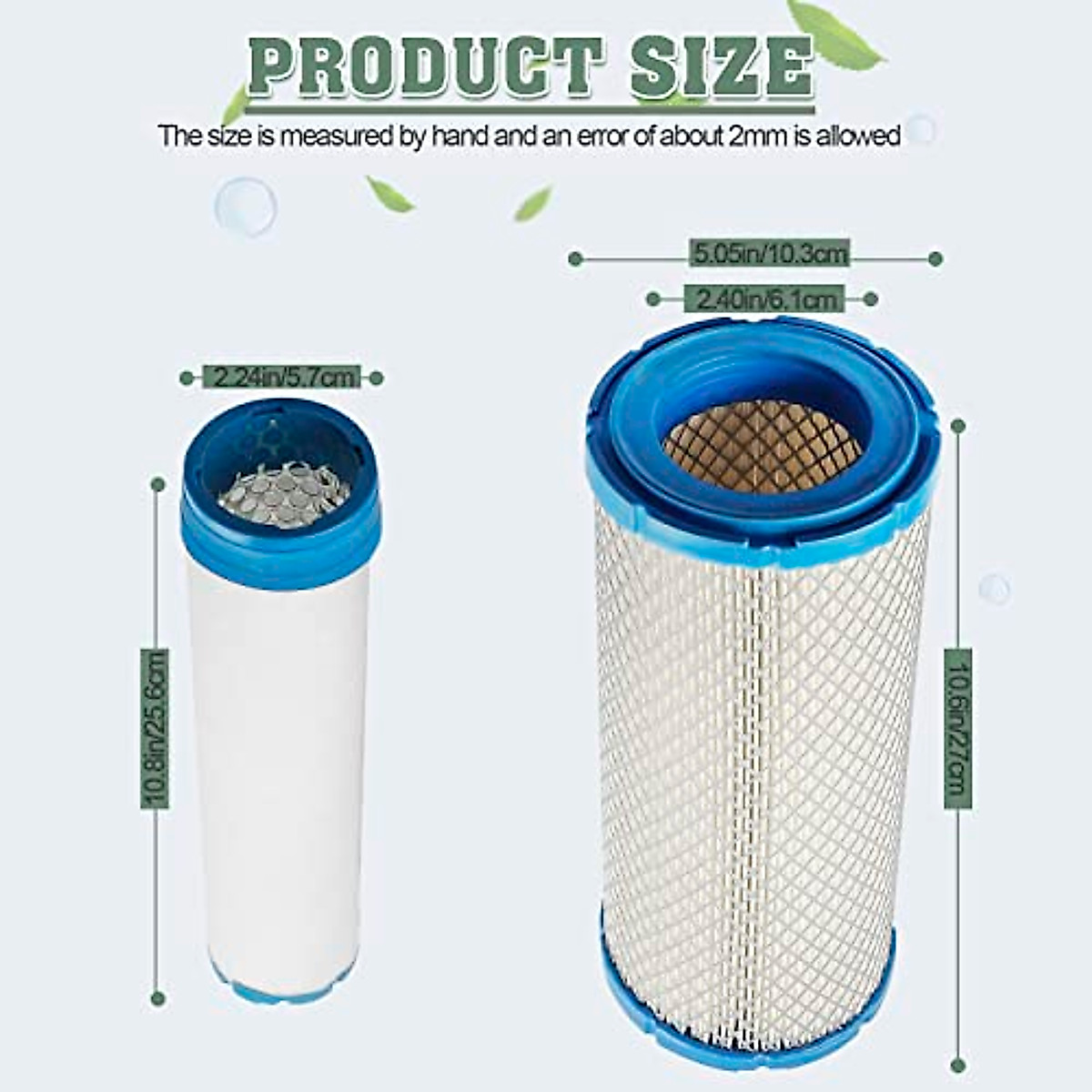 11013-7020 Air Filter & Pre Filter Replacement for Kawasaki 11013-7044 11013-7045 11013-7019 John Deere M131802 M144100 Gravely 21536900 Ariens 00181071 Kohler 2508301-S 2508304-S Lawn Mower