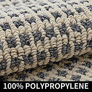 COSY HOMEER 48x18 Inch/28X18 Inch Kitchen Rug Mats Made of 100% Polypropylene 2 Pieces Soft Kitchen Mat Specialized in Anti Slippery and Machine Washable,Black