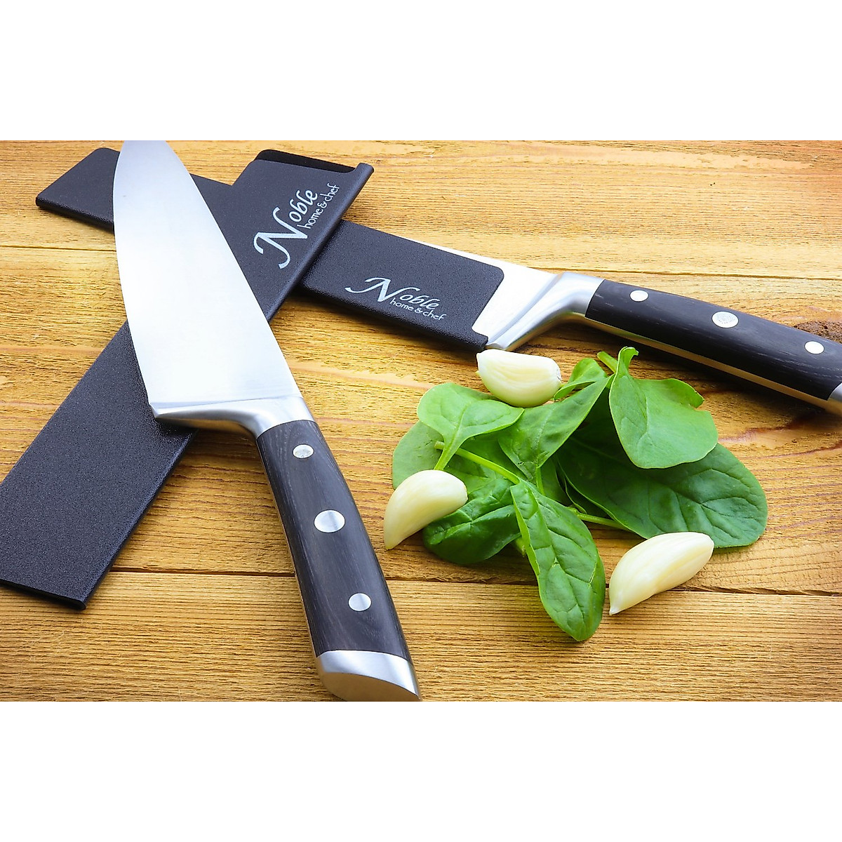 Noble Home & Chef 2-Piece Universal Knife Guards (12") are Felt Lined, More Durable, Non-BPA, Gentle on Blades, and Long-Lasting Knives Covers Are Non-Toxic and Abrasion Resistant!