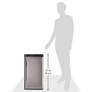 Home Zone Living 18 Gallon Sensor Kitchen Trash Can, Stainless Steel and Slim Shape Design, Automatic Butterfly Opening Lid, 68 Liter