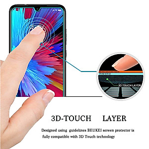 beukei (3 Pack) Compatible for Xiaomi Redmi Note 8 Pro Tempered Glass Screen Protector (6.53 inches), Glass with 9H Hardness, with Lifetime Replacement Warranty,(Not Fit for Redmi Note 8/Redmi 8)