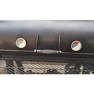 GasSaf 3 1/8" Larger Face 550F BBQ Charcoal Grill Pit Wood Smoker Temp Gauge Grill Thermometer with 3" Stem Stainless Steel RWB(2-Pack)