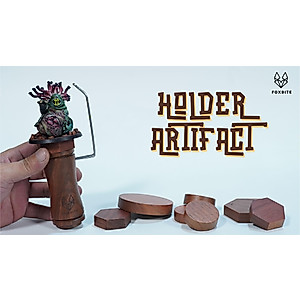 FOXBITE Miniature Painting Holder, Painting Handle for Miniautres Compatible with DND Miniatures, Scale Model, Fantasy Figurines Acrylic Detail Brush Set Painting. kit for Detailing Army