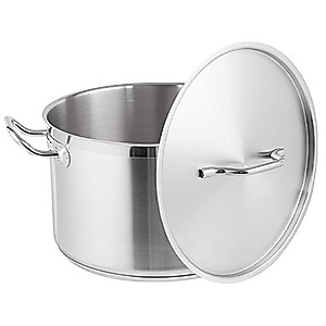 Royal Industries Classic Stock Pot with Cover, 12 qt, 11" x 7" HT, Stainless Steel, Commercial Grade - NSF Certified