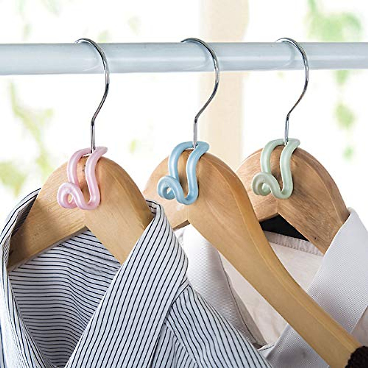 5/10/15Pcs Mini Non-Slip Clothes Hangers, Home Laundry Storage Hangers Holder Organizer Hooks Set
