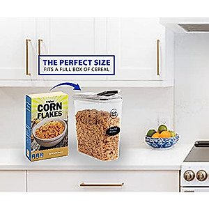 PLASTIC HOUSE Large Cereal Containers Storage Set Dispenser Approx. 4L FITS FULL STANDARD SIZE CEREAL BOX, Airtight Cereal Container Set For Maximum Freshness, BPA-FREE Large Cereal Storage Container