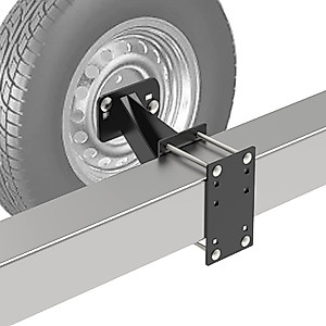 Spare Tire Carrier,Spare Tire Mount for Trailer,Heavy Duty Holds up to 160 Lbs,Fits 4 & 5 & 6 Lugs Trailer Wheels on 4", 4.5'', 4.75'', 5'' and 5.5'' Bolt Patterns