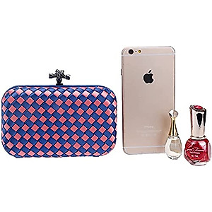 ZHANGWJ Women Evening Clutch Bag Womens Evening Clutch Bag Designer Evening Handbag Hand Bag, Lady Party Wedding Clutch Purse (Color : Dark Blue)