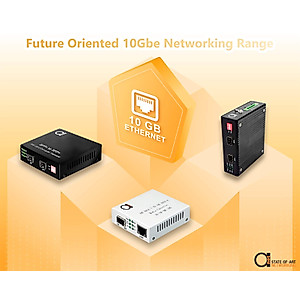 10G SFP+ to SFP+ Fiber to Fiber Media Converter - 10G OEO 3R Transparent Repeater - 2 x Standard Open SFP+ Slots - Universal - Supports 10GB SFP+ Fiber and Copper Modules - Without Transceivers