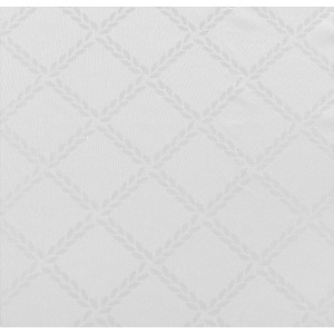 Castle Selection Fabric Sink Skirt Intersecting Leaves Pattern, Self Adhesive Water Repellent Vanity Cover (White)