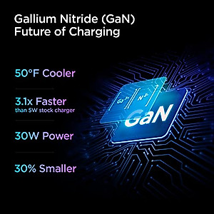 USB C Charger, Spigen 30W USB-C Power Adapter, GaN II Compact & Foldable Fast Charging for Pixel 7 Pro 6 MacBook Air iPhone 14 13 Plus Pro Max 12 Mini iPad Pro Galaxy S22 S21 Ultra Plus Note 20