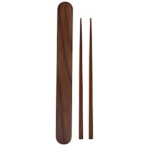 Wooden Chopsticks Set, Wooden Reusable Chopsticks Set with Chopsticks Case Easy to Carry Eco-friendly