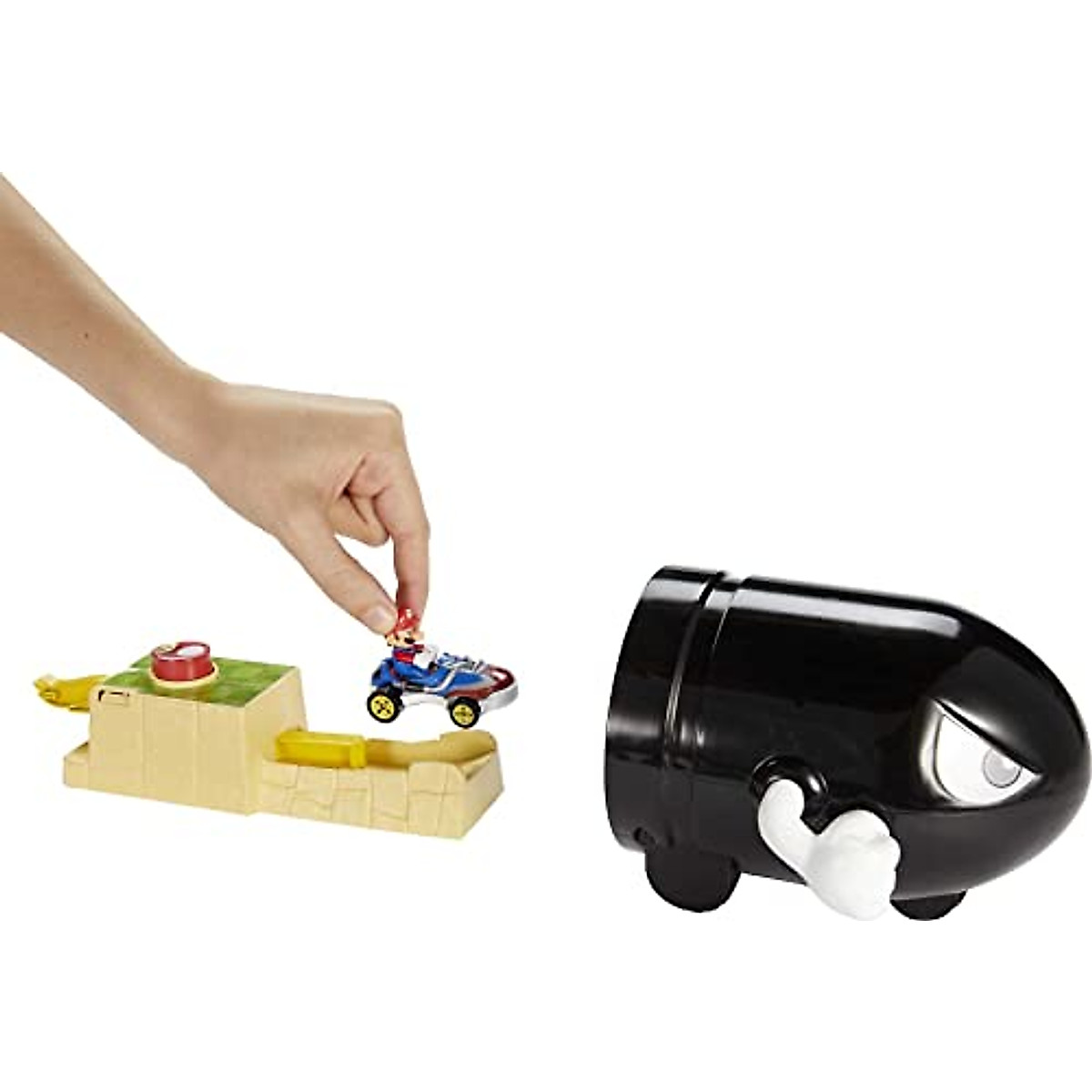 Hot Wheels Mario Kart Bullet Bill Launcher and Mario Kart Vehicle By Hot Wheels for Kids Ages 4, 5, 6, 7, 8