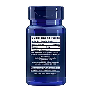 Life Extension Melatonin 10mg - for Restful Sleep, Immune Health and Hormone Balance - Supplement melatonin - 60 Vegetarian Capsules