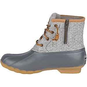 Sperry Womens Saltwater Emboss Wool Boots, Dark Grey, 8 M US