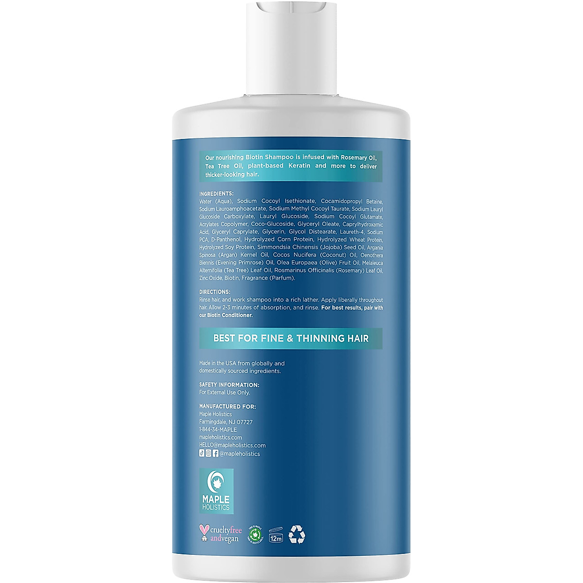 Biotin Shampoo and Conditioner for Thinning Hair and Volume - Hair Volumizing for Men and Women - Thickening Shampoo and Conditioner for Fine Hair